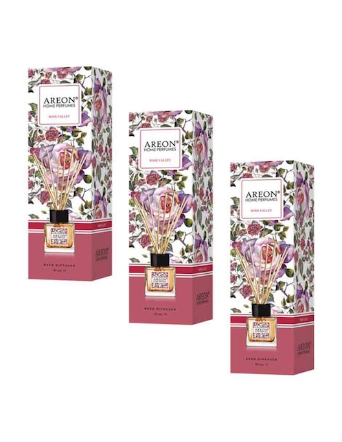 Difusor ambientador de varillas Areon 50 ml Aroma Rose Valley 3 1
