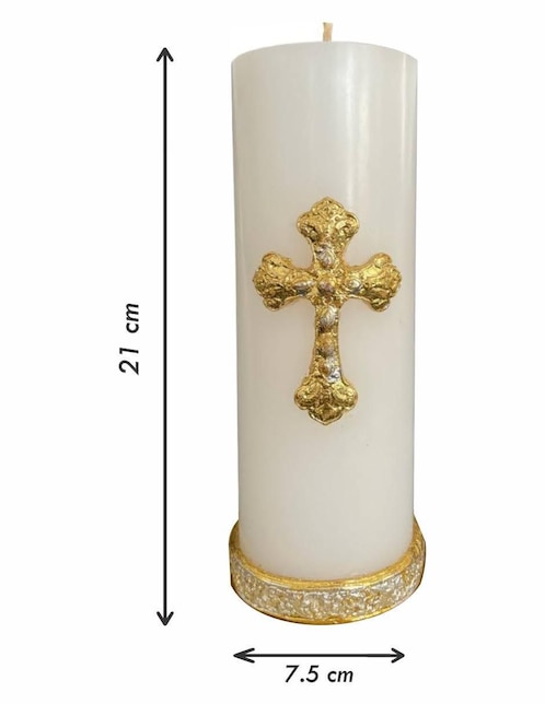Vela cirio Engelis Candles Cruz Romana 7