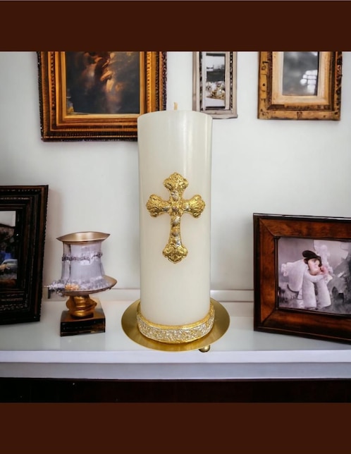 Vela cirio Engelis Candles Cruz Romana 6