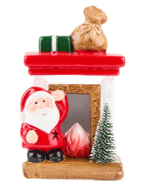 Figura decorativa navideña de chimenea Santa Claus Christmas Spirit de ...